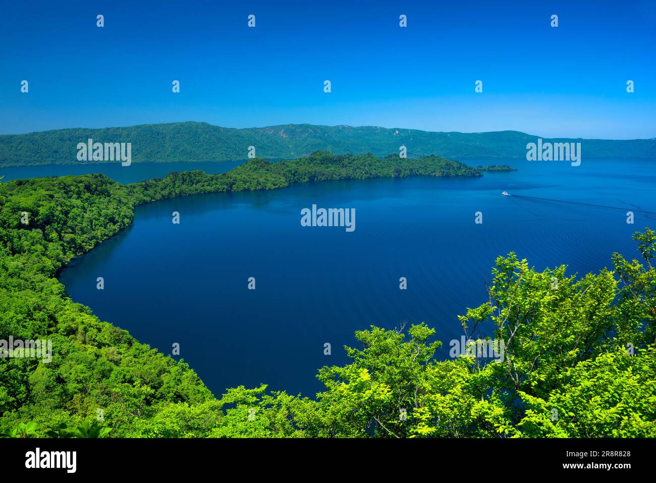 Lake Towada seen from Kankodai Stock Photo - Alamy