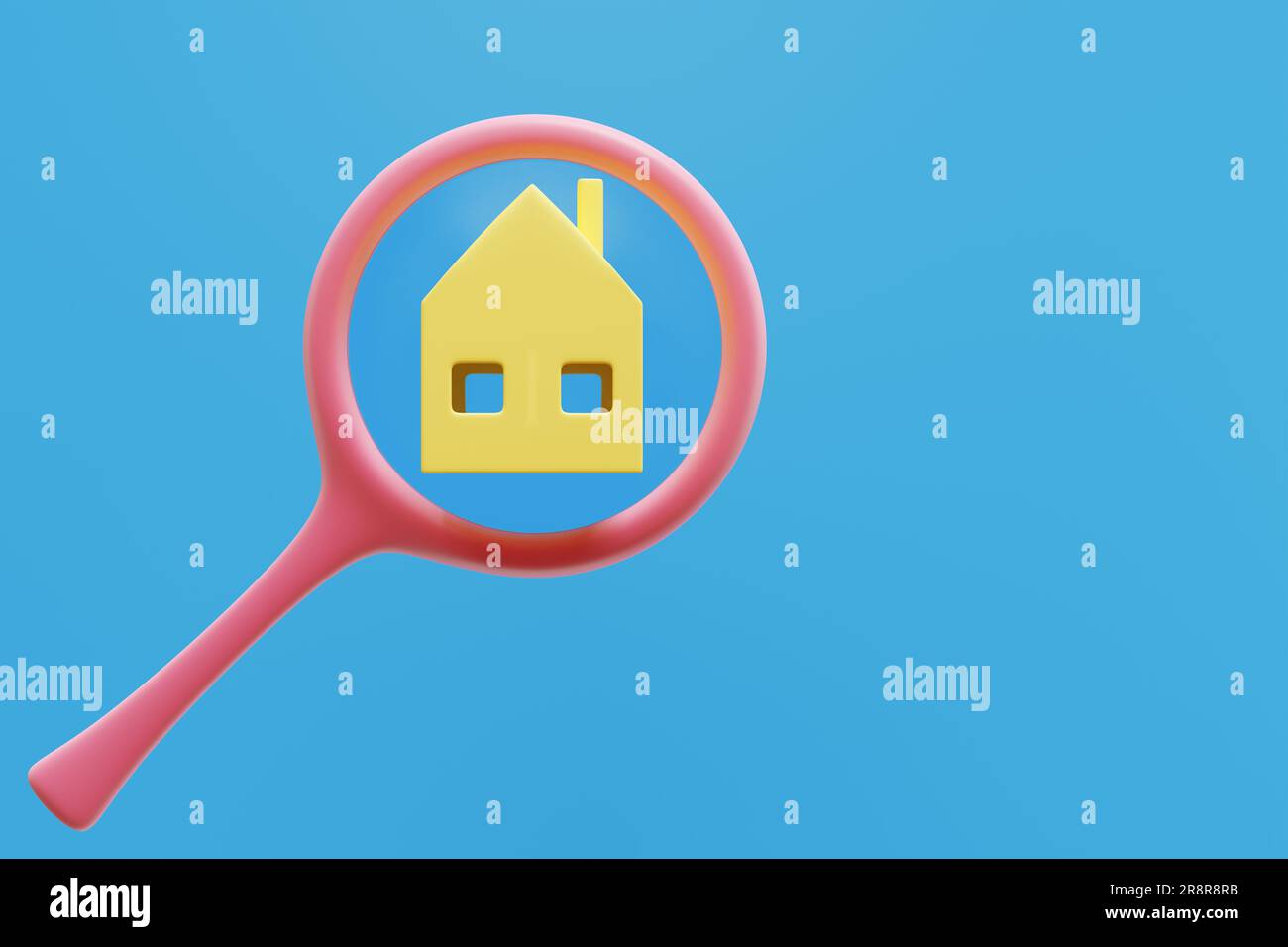 House under magnifying glass hi-res stock photography and images - Alamy