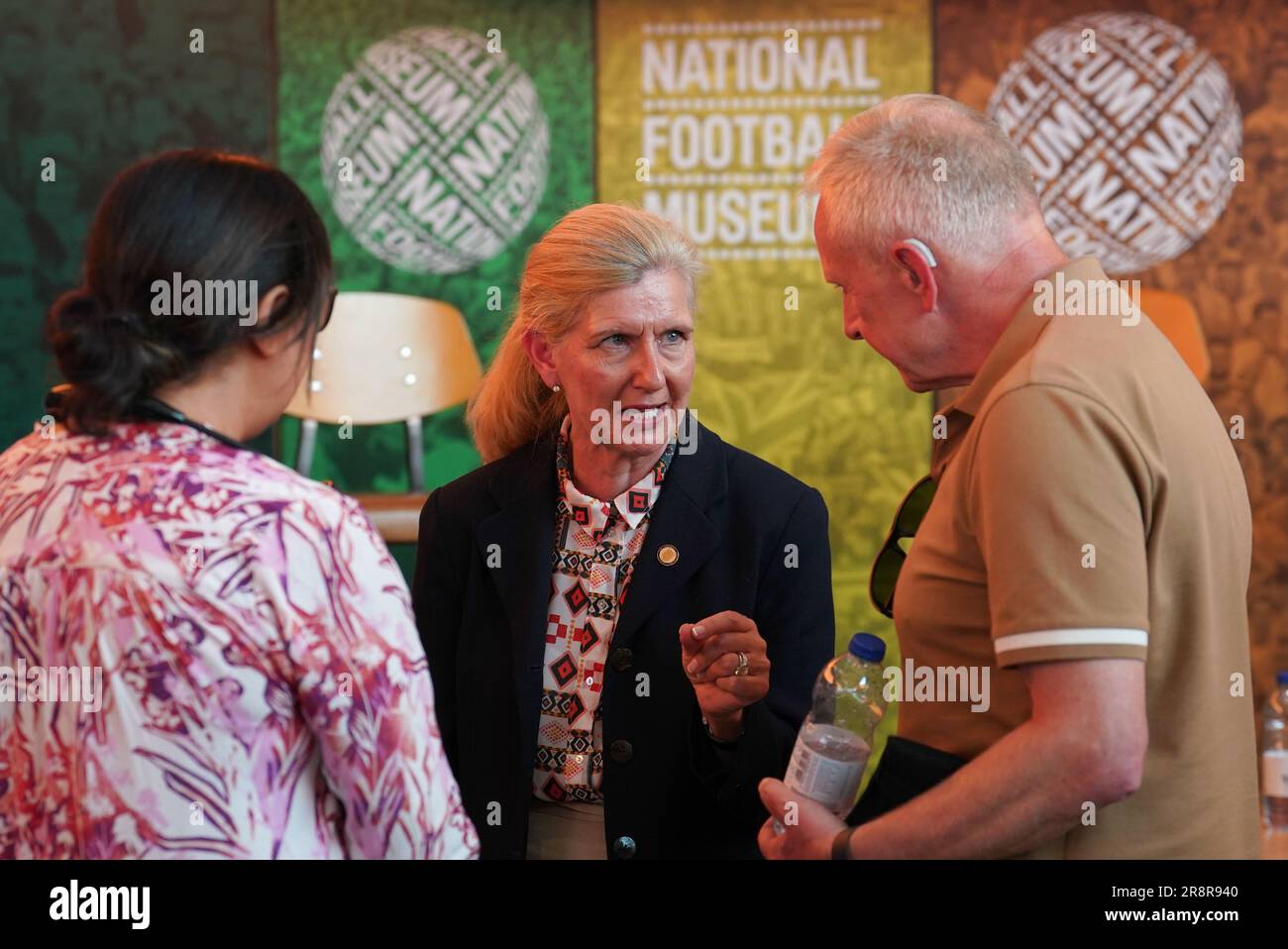 FIFA Vice-President Debbie Hewitt MBE speaks during the European ...