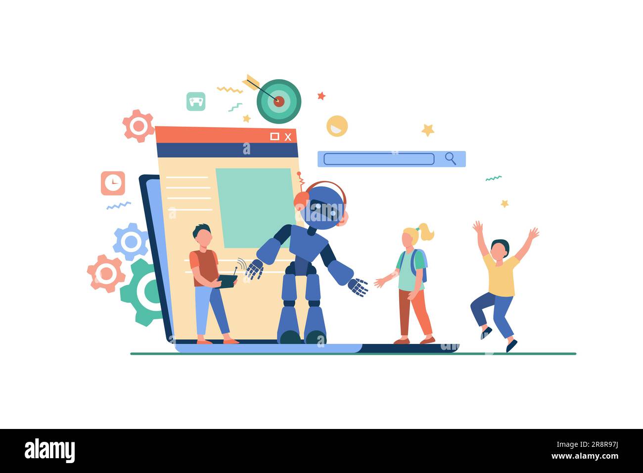 School activity and robotics class concept Stock Vector Image & Art - Alamy