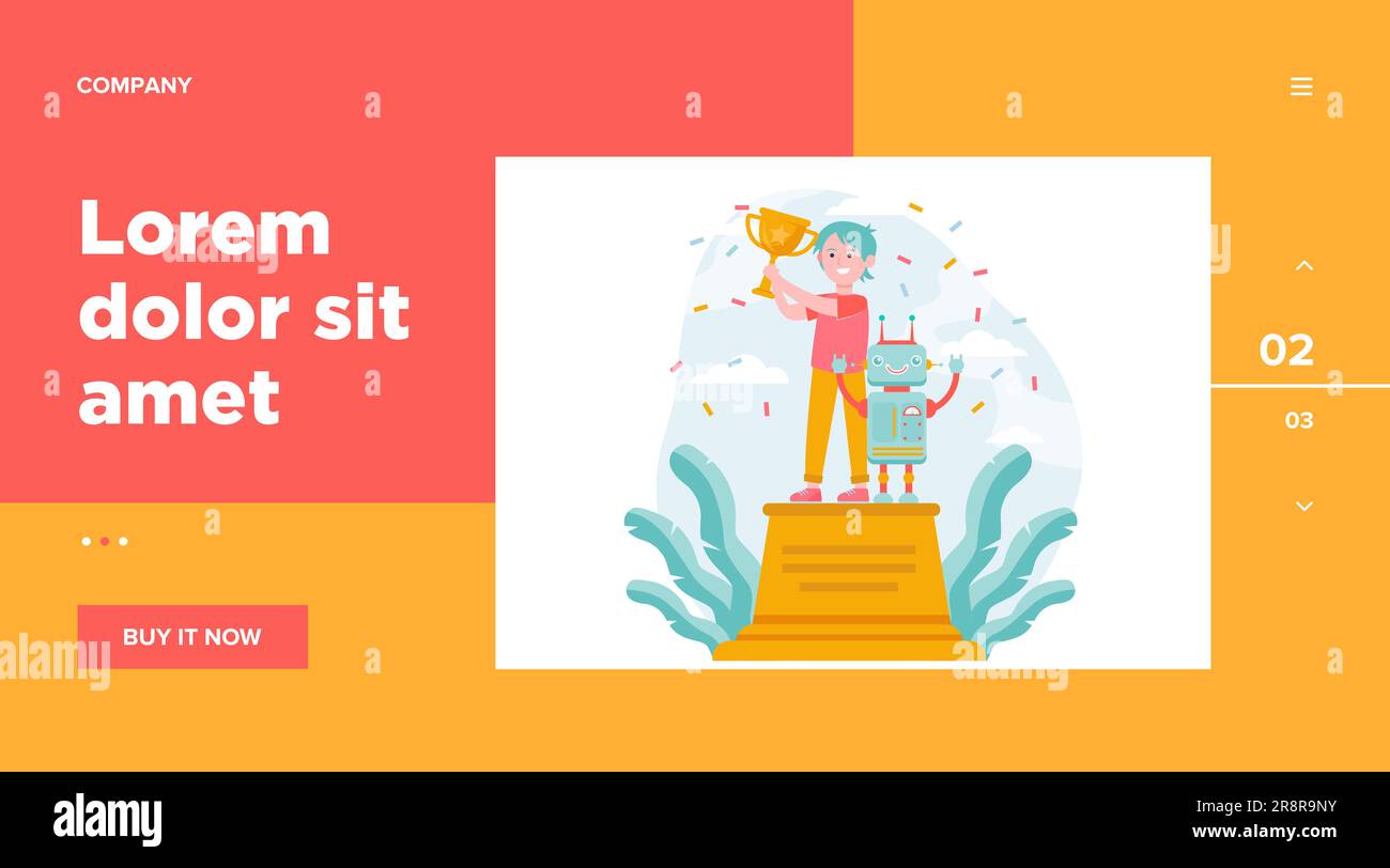 School child winning robotics competition Stock Vector Image & Art - Alamy