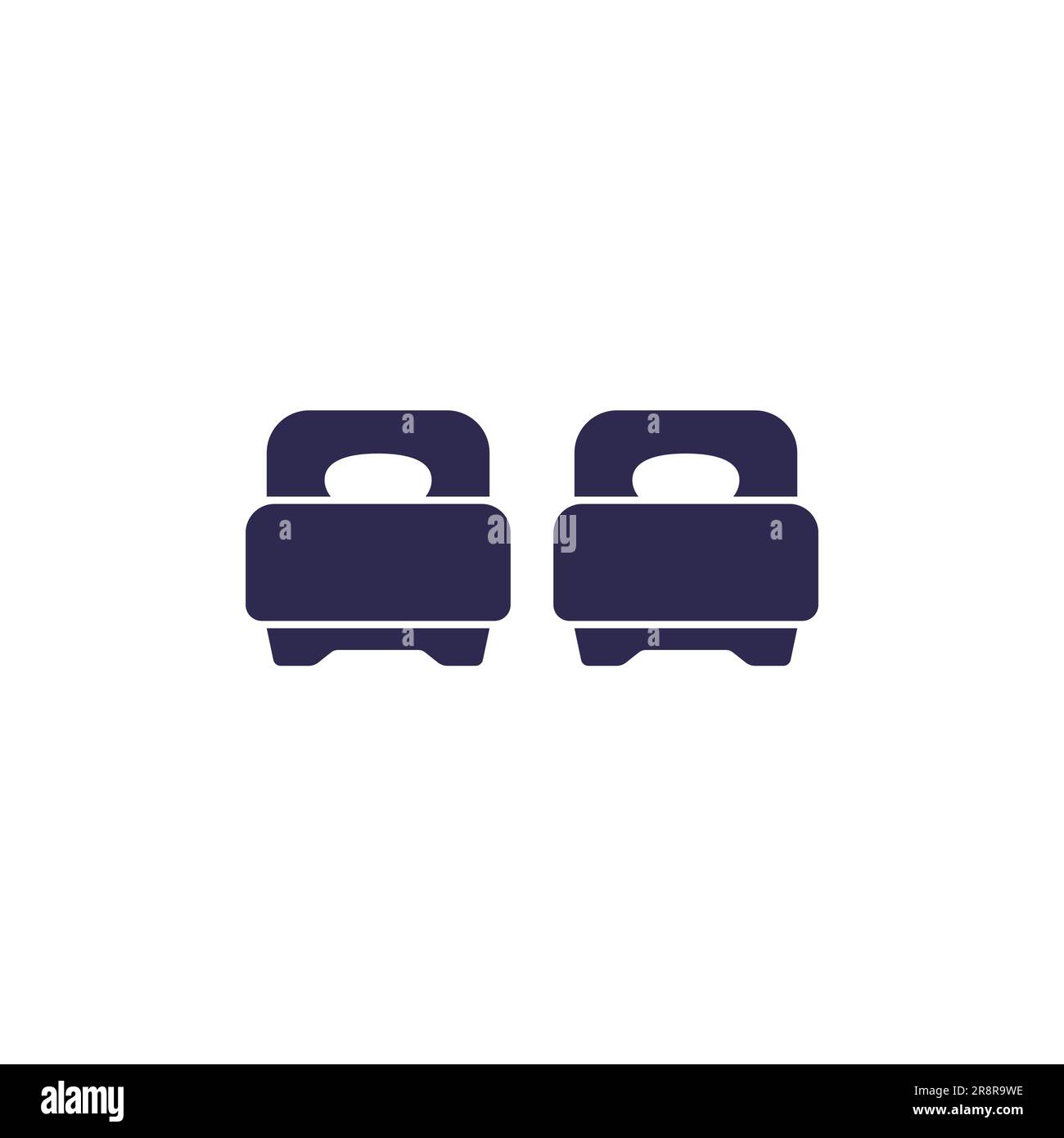 twin beds icon, two single beds Stock Vector Image & Art - Alamy