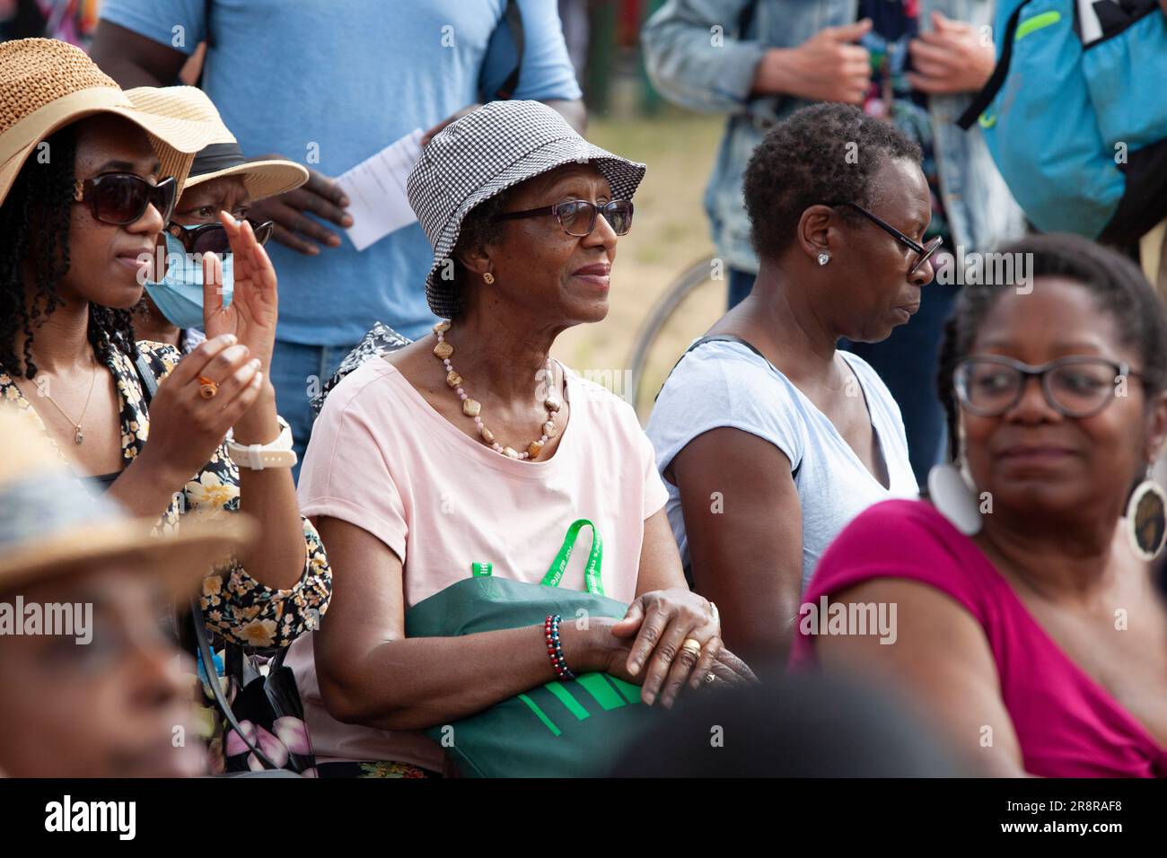 London, UK. 23rd June, 2023. A procession through Brixton, then ...