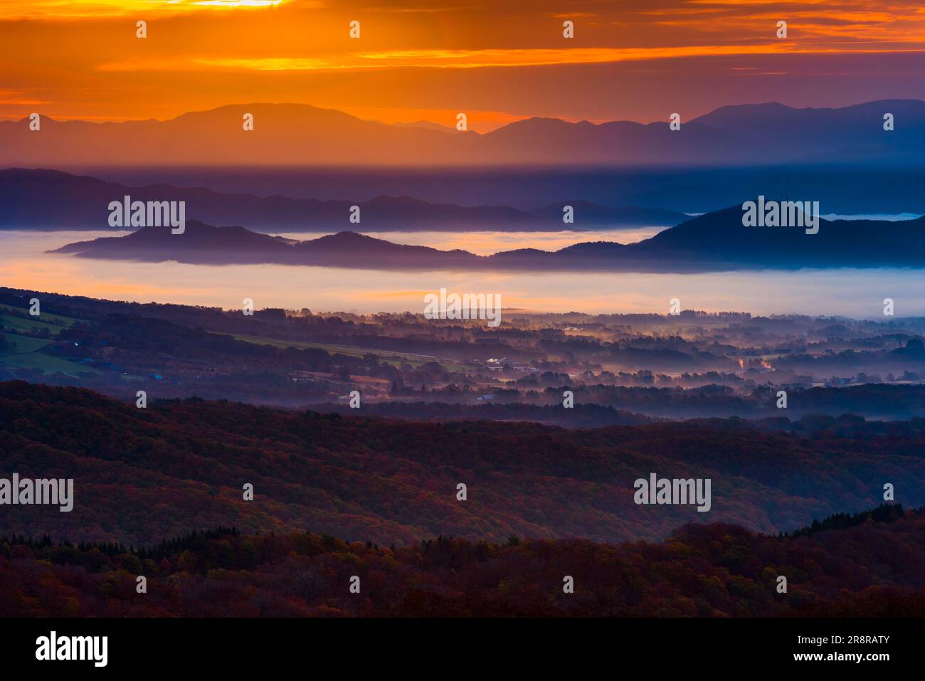 Morning clouds and mountains Stock Photo - Alamy