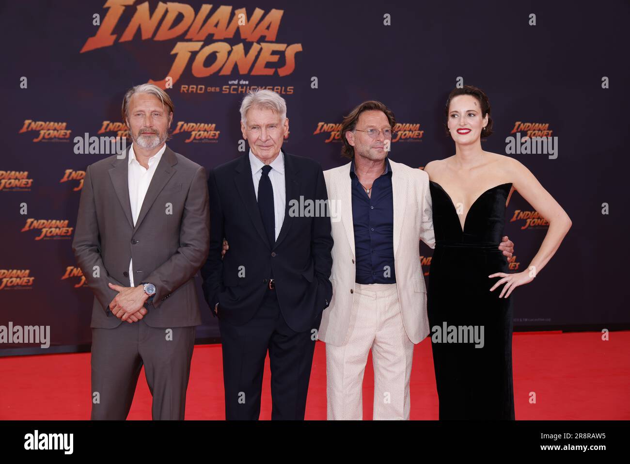 Mads Mikkelsen, Harrison Ford, Thomas Kretschmann and Phoebe Waller ...