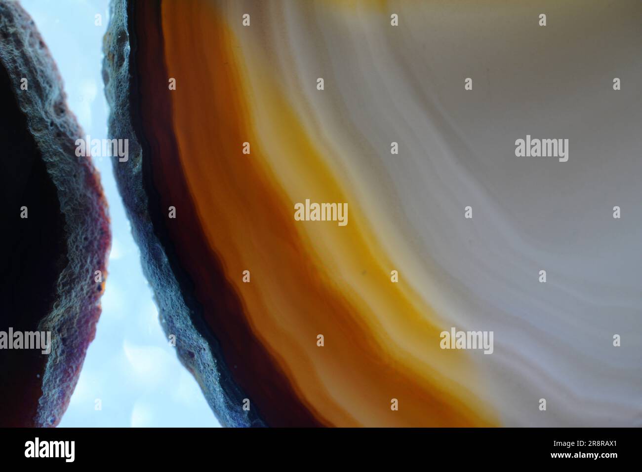 Agate cut into a slice is a jewelry and gem stone Stock Photo - Alamy