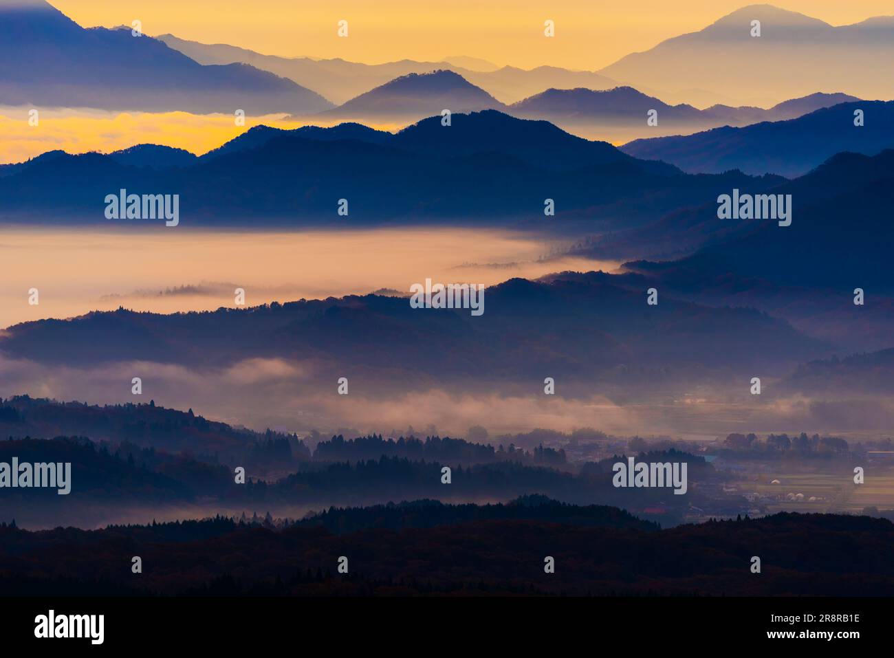 Morning clouds and mountains Stock Photo - Alamy
