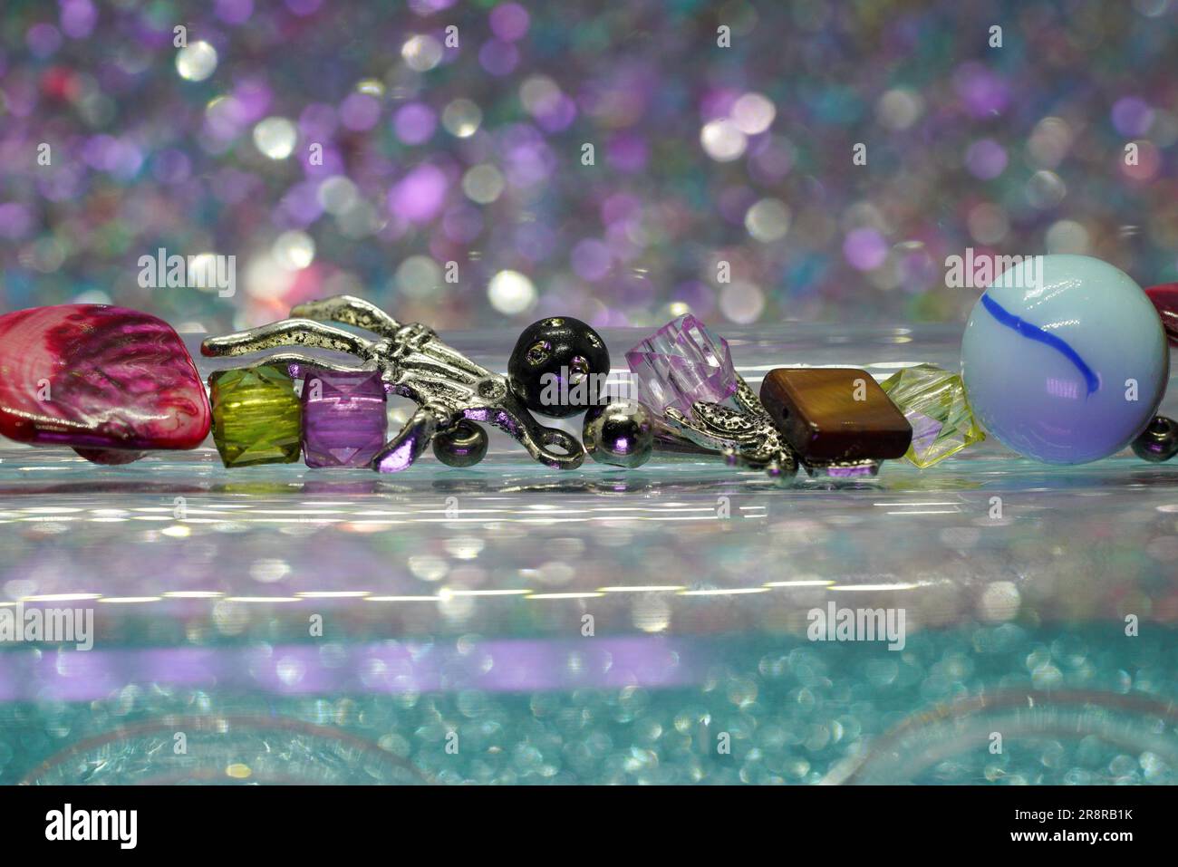 Colorful balls and glittering things photographed in the studio Stock ...