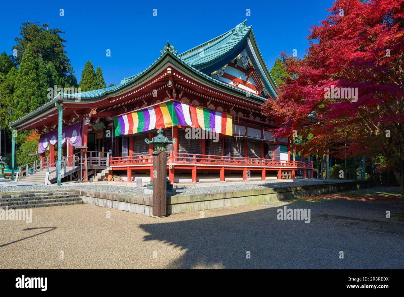 Enryakuji Temple on Mt. Hieizan in Autumn Stock Photo - Alamy