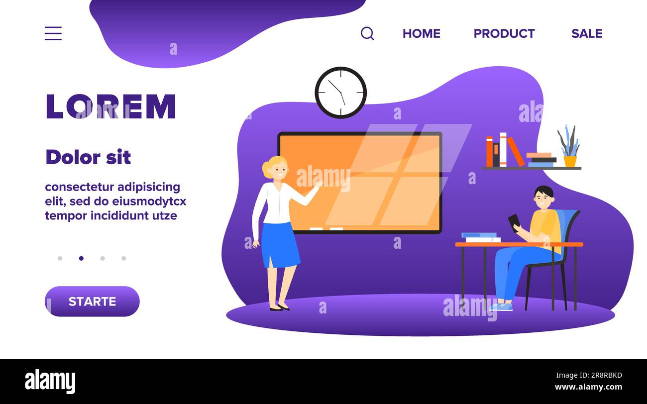 Students in classroom flat vector illustration Stock Vector Image & Art ...