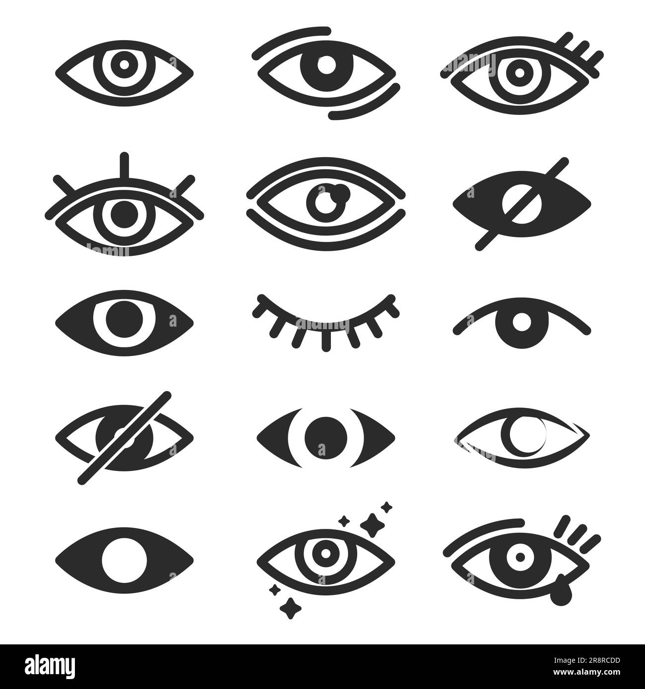 Human eyes set Stock Vector Image & Art - Alamy