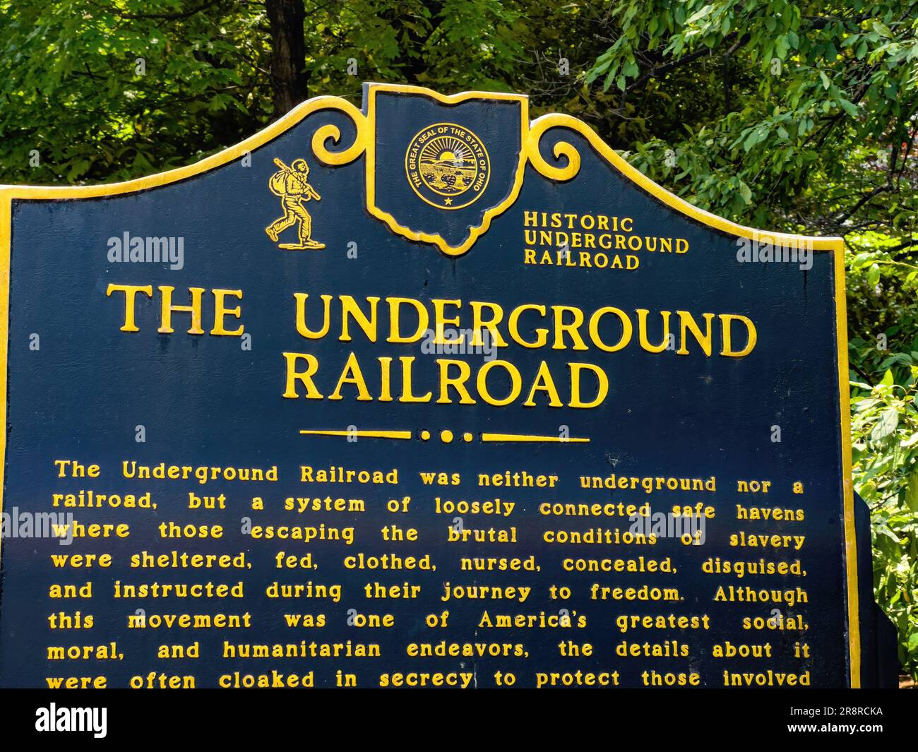 The Underground Railroad Information board in Columbus - COLUMBUS ...