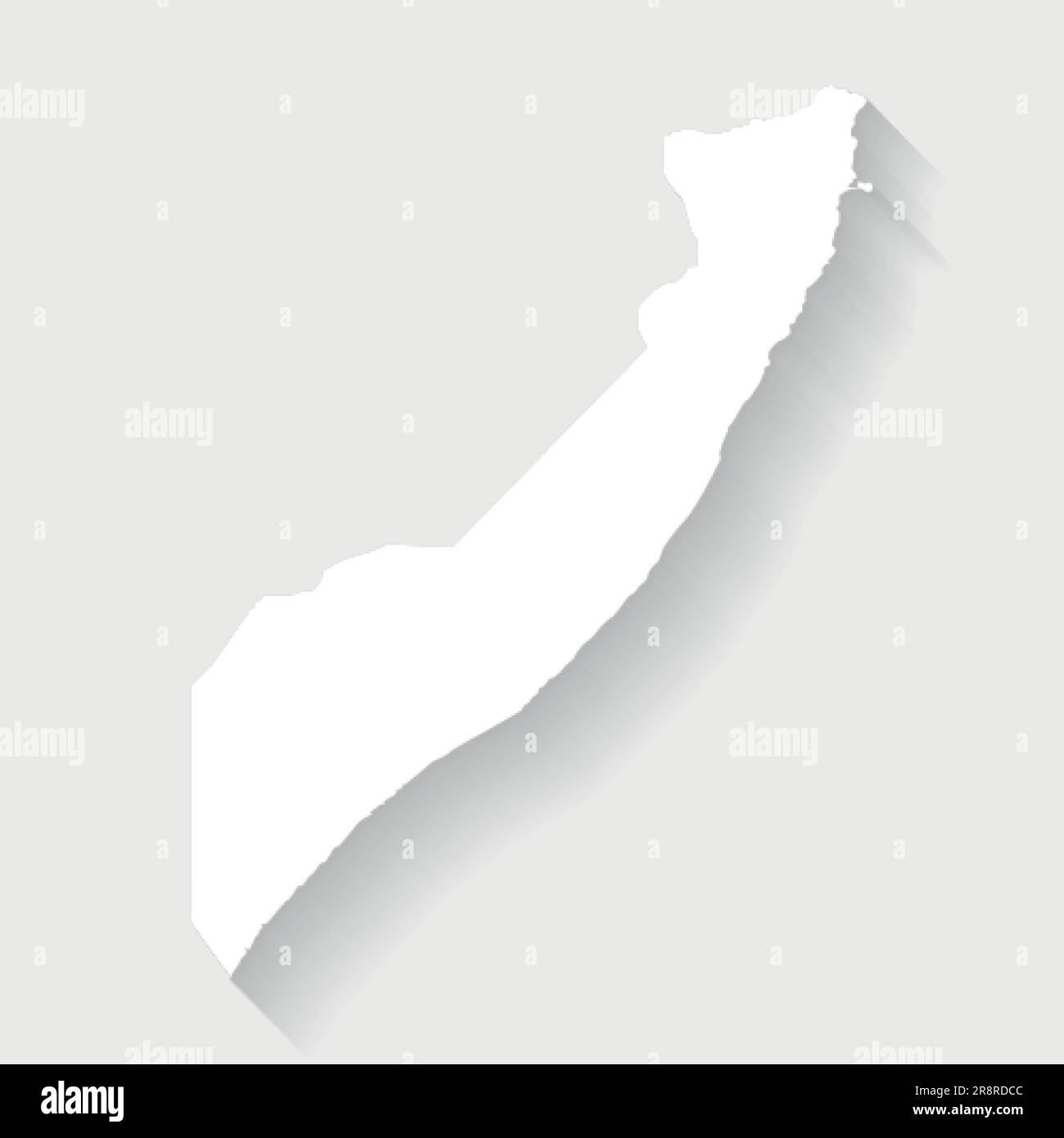 Simple white map of Somalia, vector, illustration, eps 10 file Stock ...