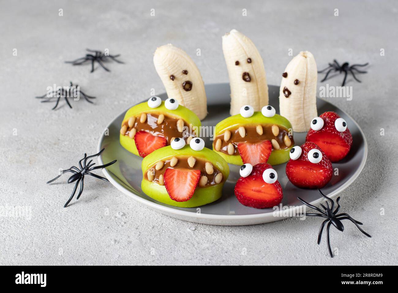 Spooky banana ghosts monsters, strawberry and green apple monsters for ...