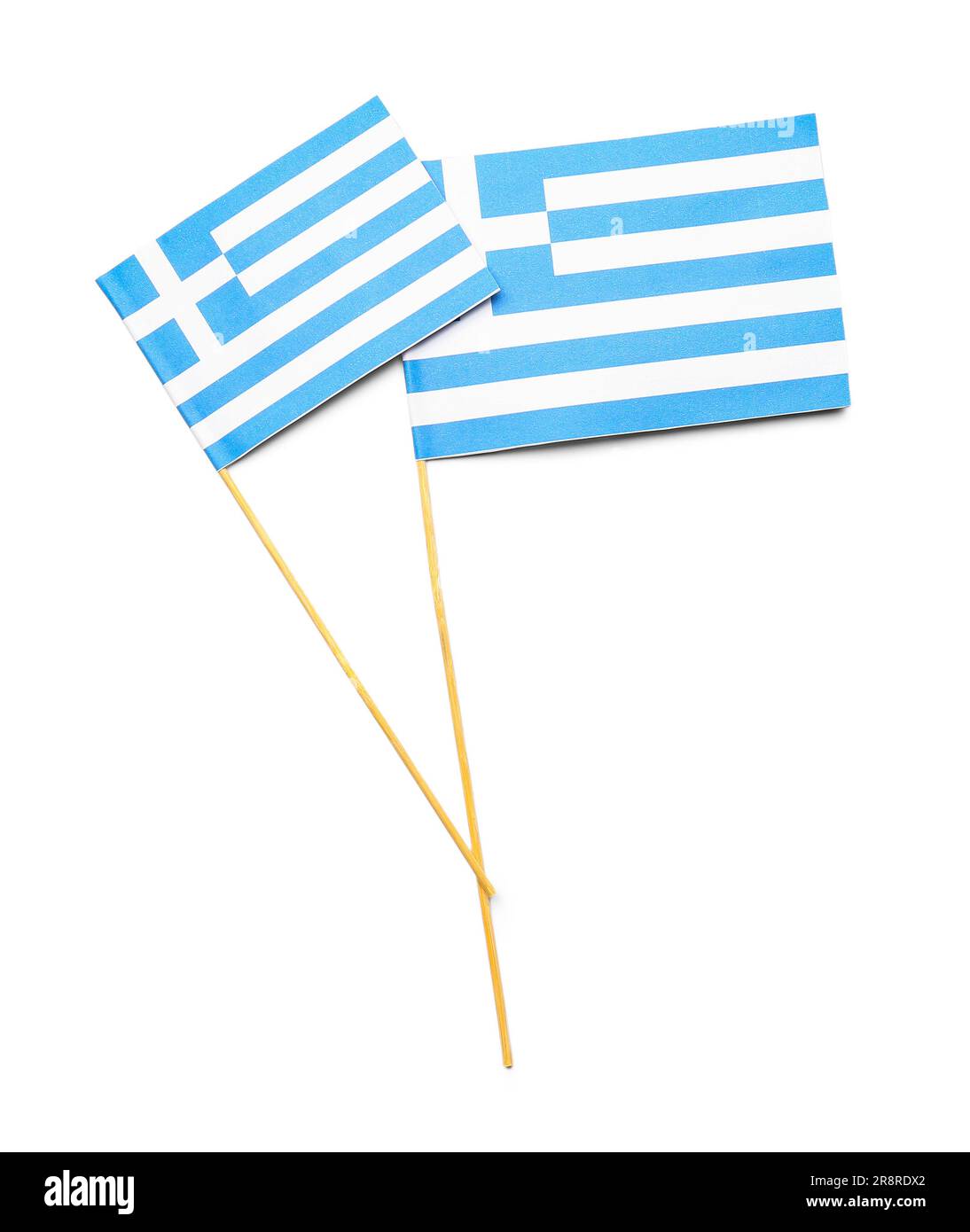 Flags of Greece isolated on white background Stock Photo - Alamy