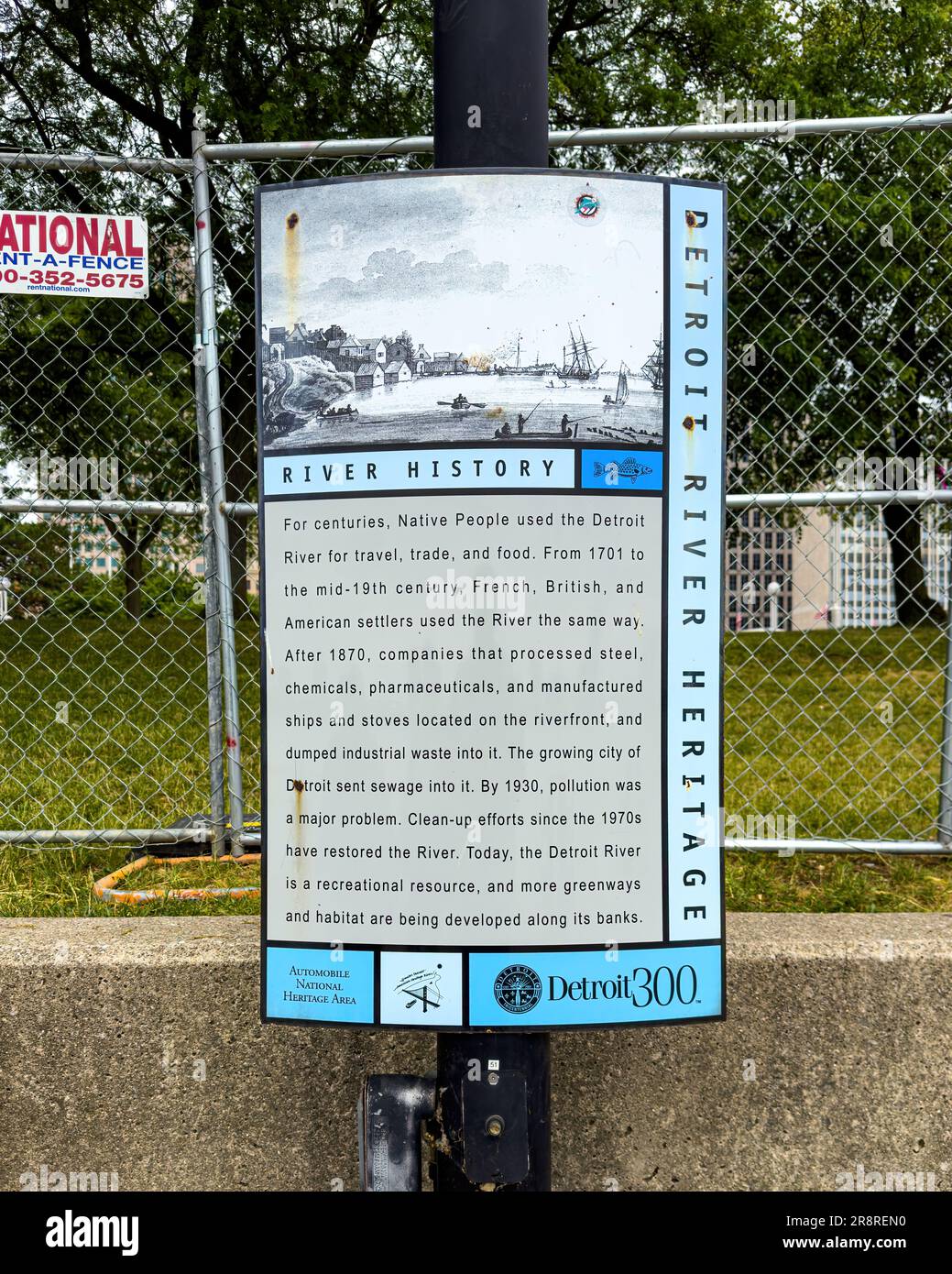 Detroit River Heritage - DETROIT, MICHIGAN - JUNE 10, 2023 Stock Photo ...