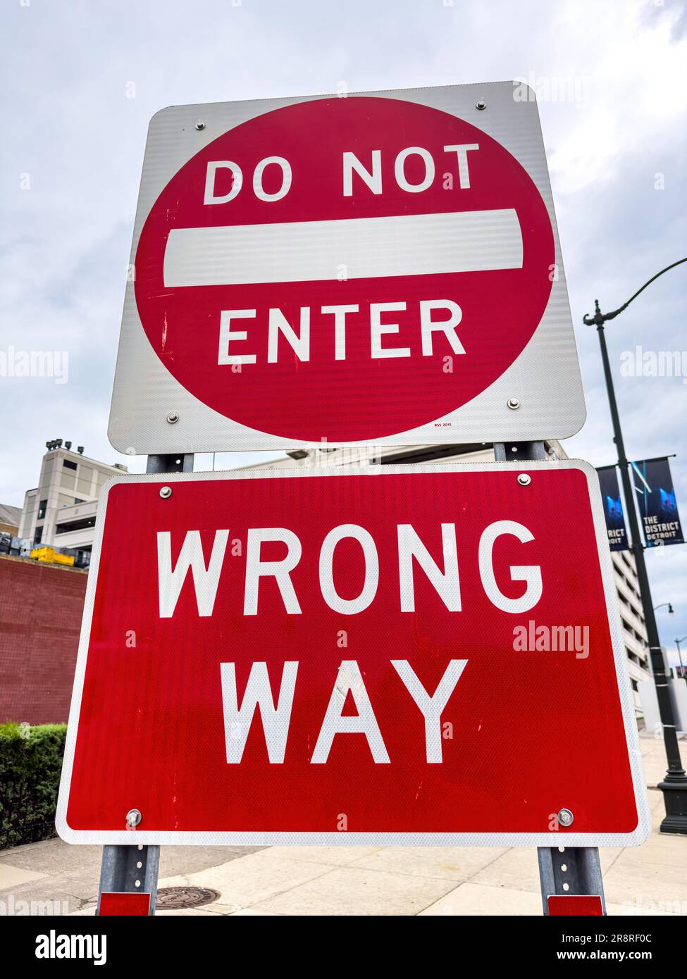 Do not enter - wrong way - INDIANAPOLIS, UNITED STATES - JUNE 07, 2023 ...