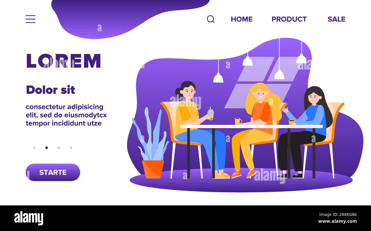 Group female friends enjoy Stock Vector Images - Alamy