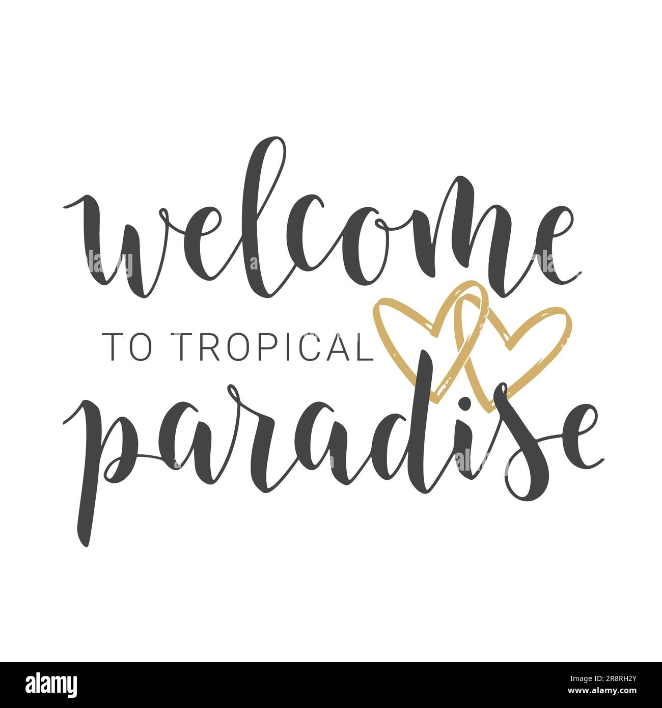 Greeting card welcome tropical Stock Vector Images - Alamy