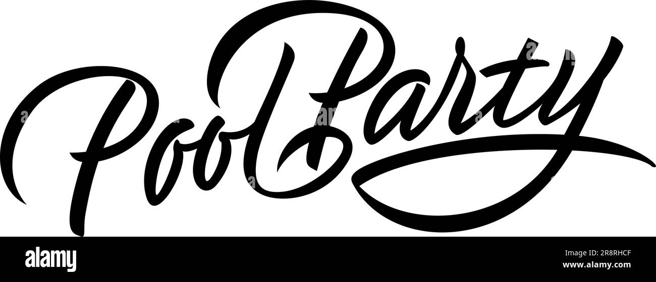 Handwriting text beach party Stock Vector Images - Alamy