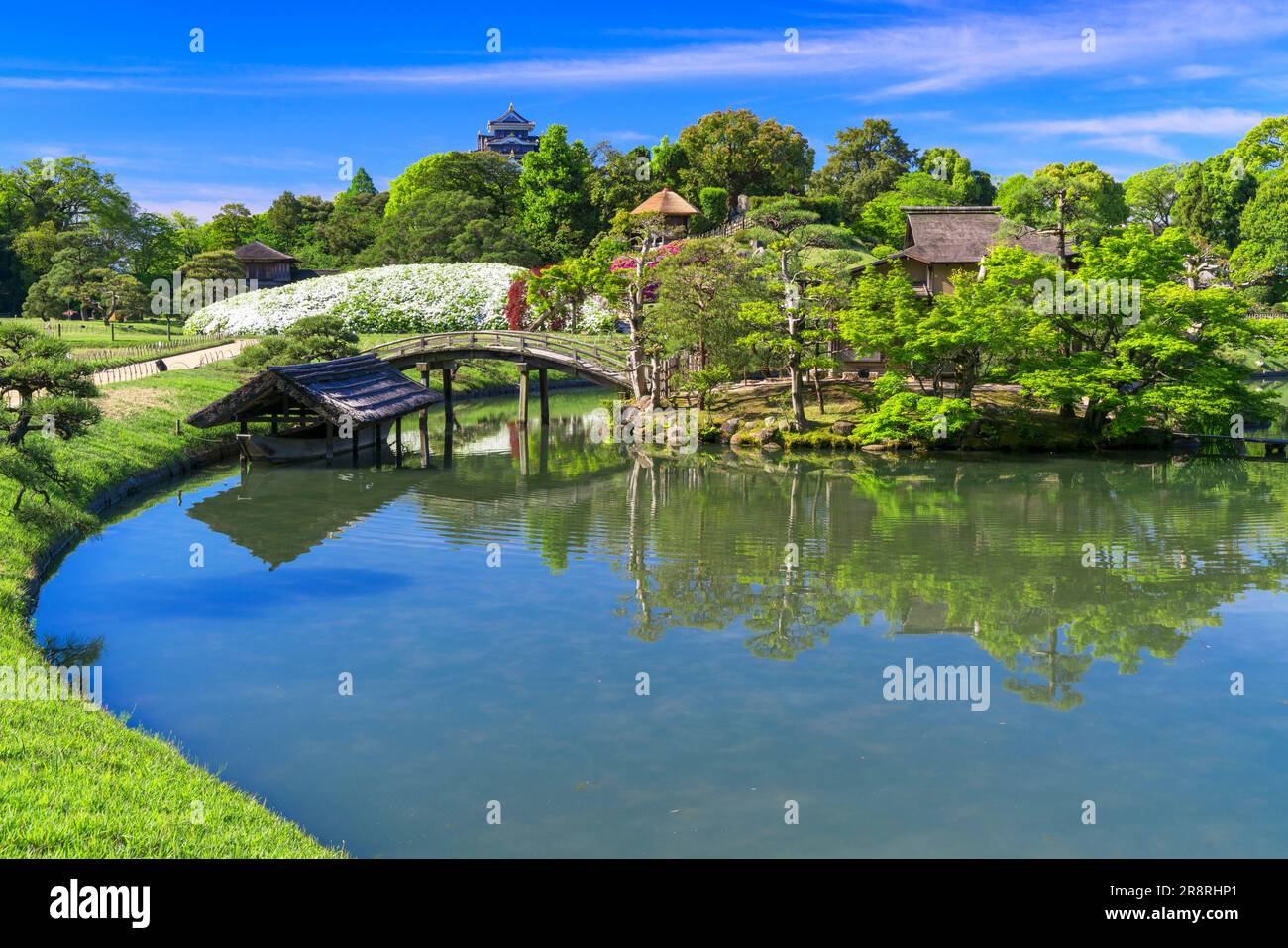 Korakuen Garden and Okayama Castle Stock Photo - Alamy