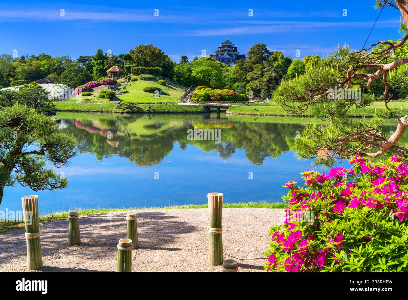 Korakuen Garden and Okayama Castle Stock Photo - Alamy