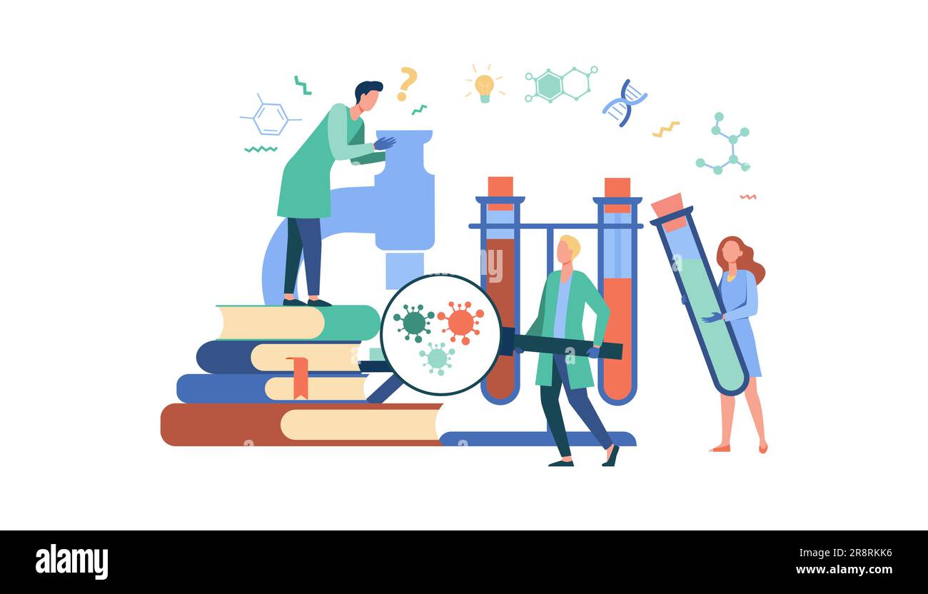 Group scientists microscope Cut Out Stock Images & Pictures - Alamy