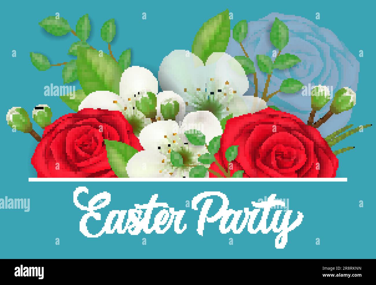 Easter Party Lettering and Roses Stock Vector Image & Art - Alamy