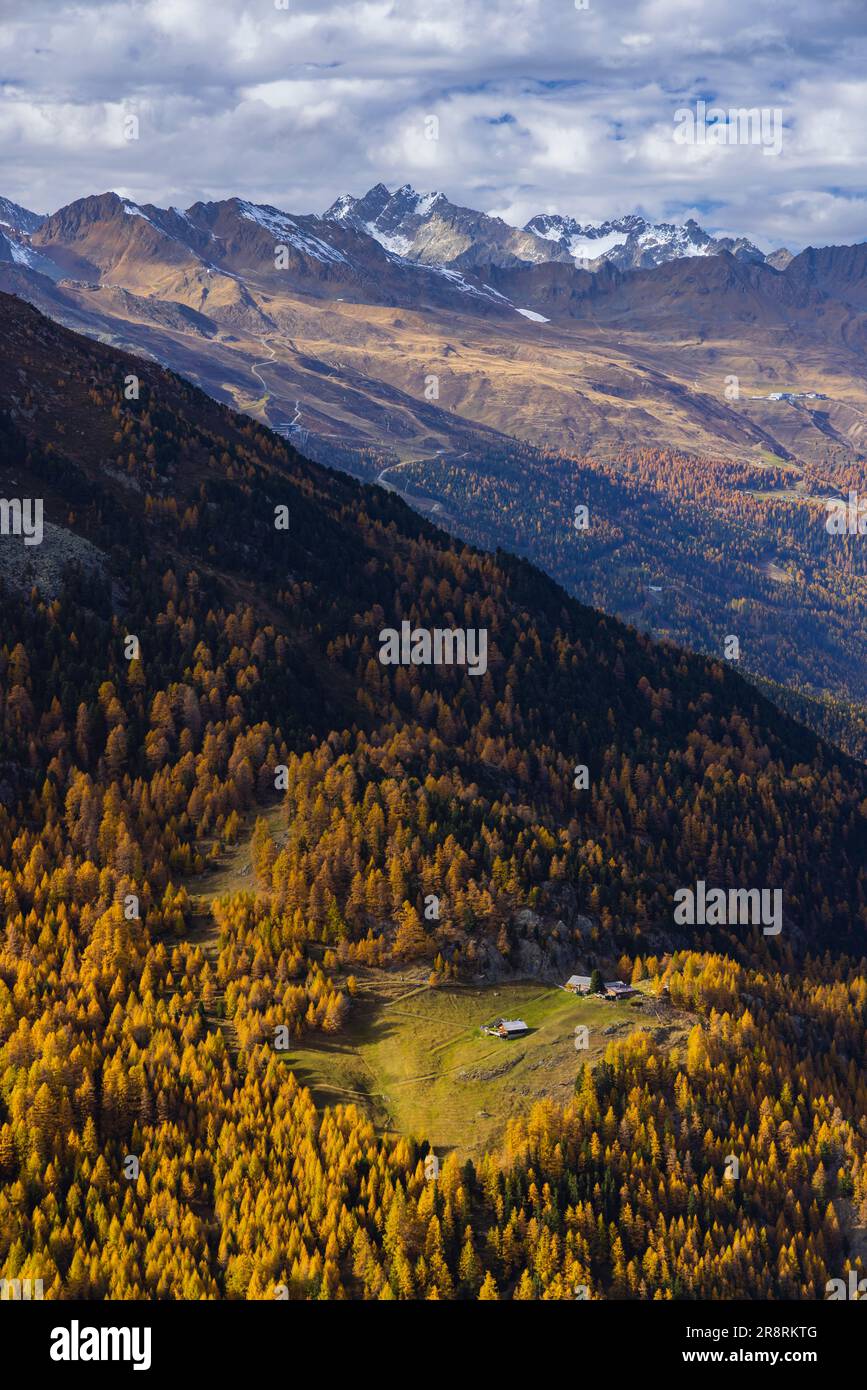 Landscape near Timmelsjoch - high Alpine road, Oetztal valley, Austria ...