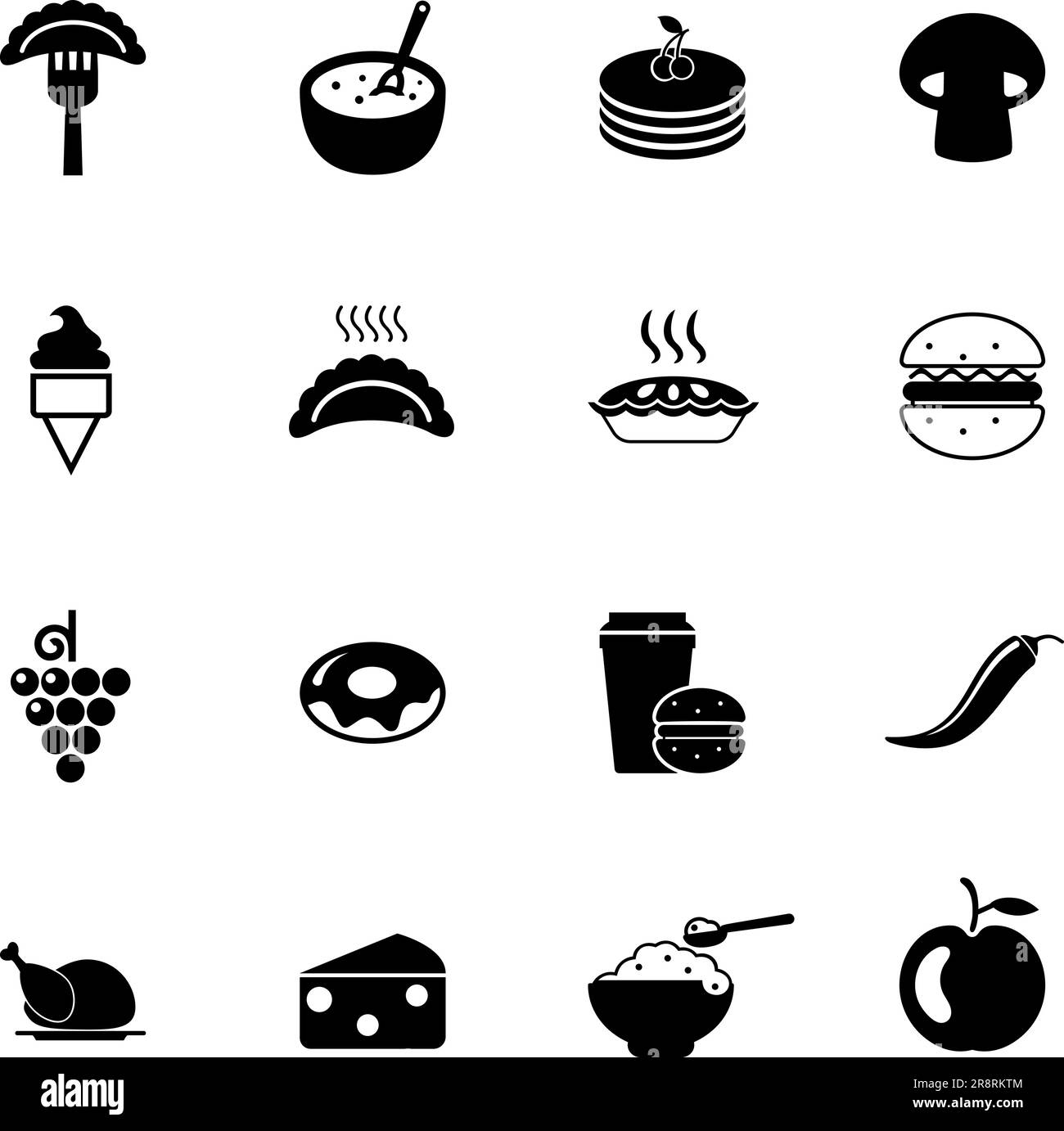 Food icon set Stock Vector Image & Art - Alamy