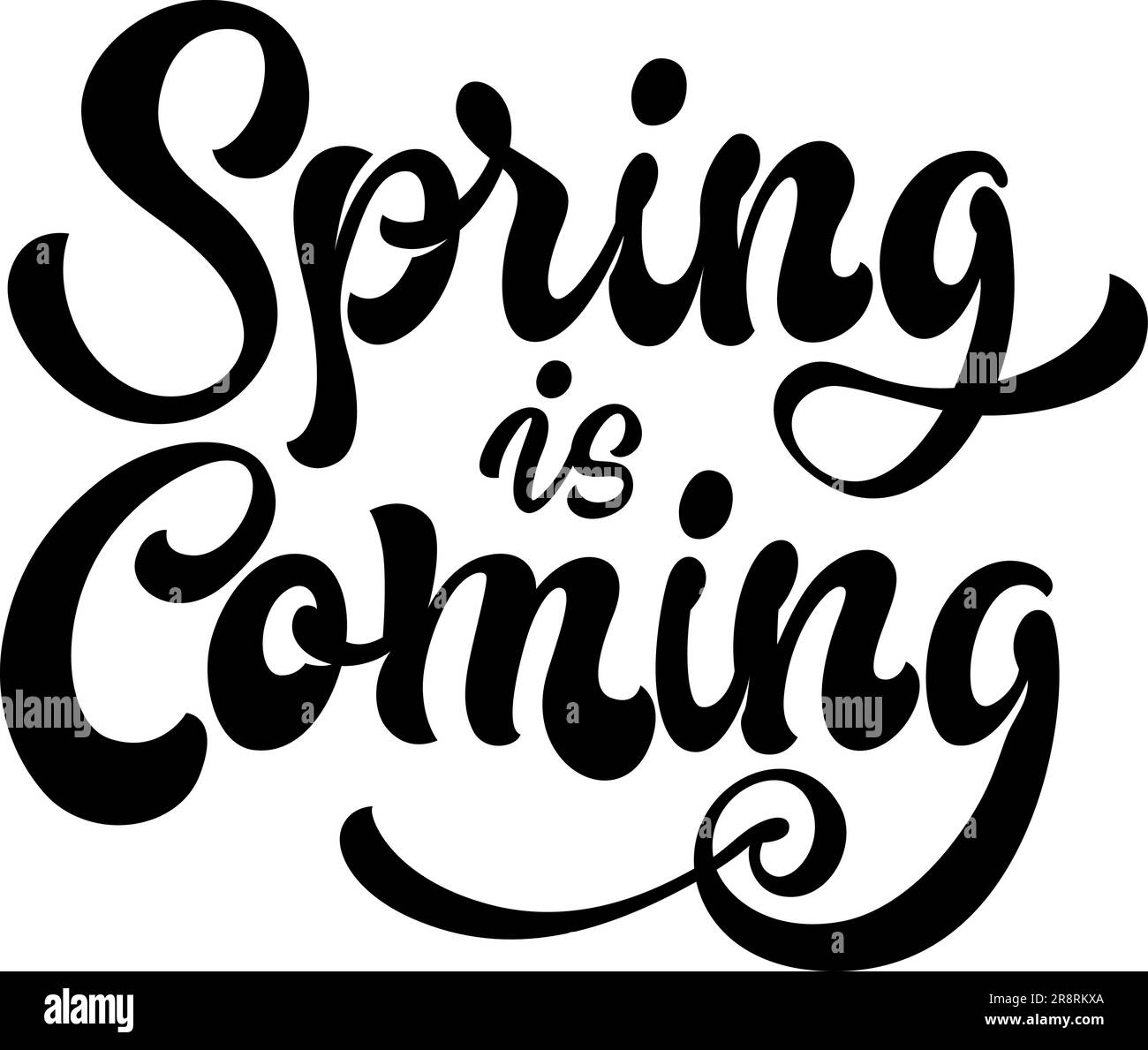 Spring is coming seasonal card template Stock Vector Image & Art - Alamy