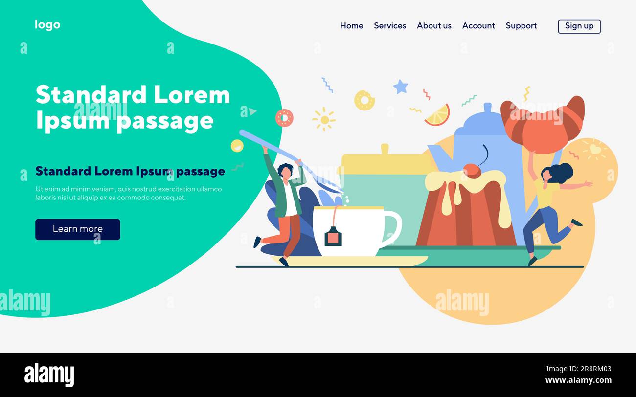 People having tea cafe Stock Vector Images - Alamy