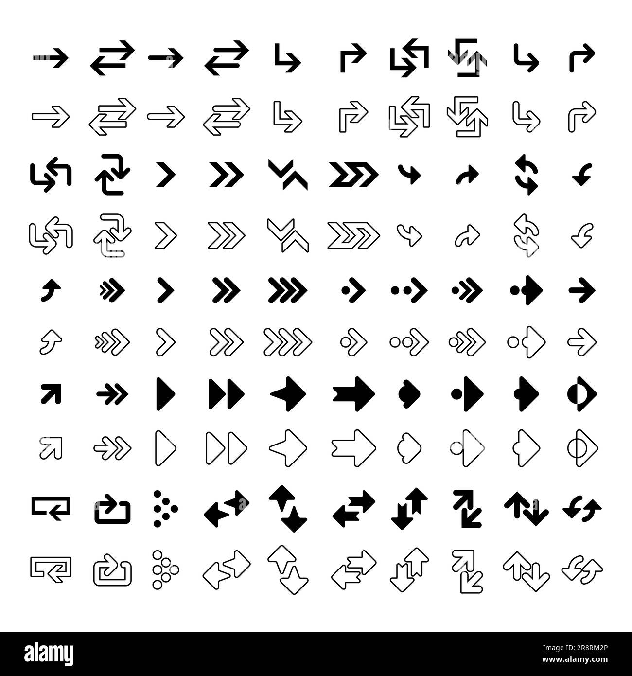 User interface arrows set Stock Vector Image & Art - Alamy