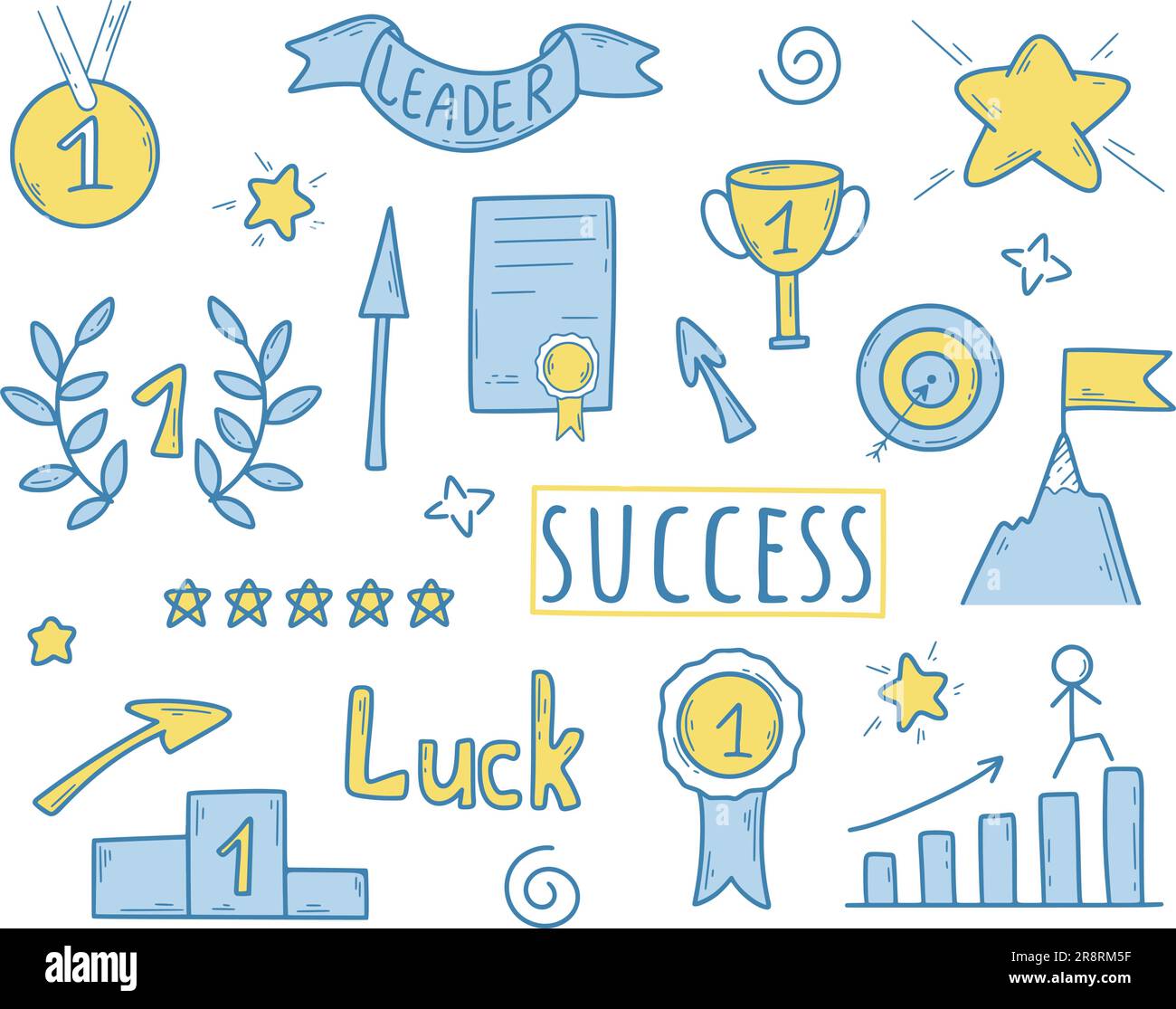Leadership and success hand drawn set Stock Vector Image & Art - Alamy