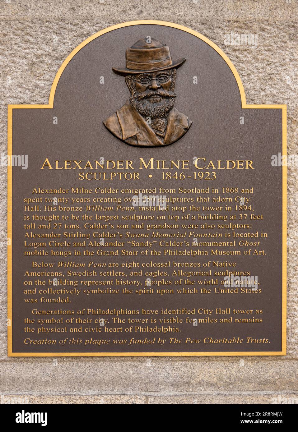 Plaque of artist alexander milne calder hi-res stock photography and ...