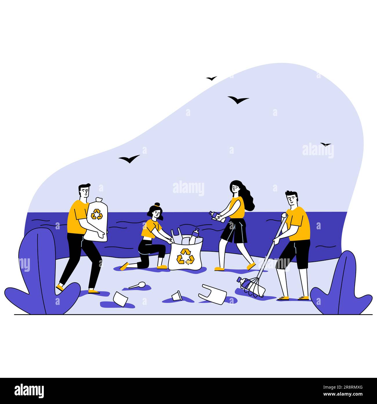 Garbage in ocean dirty Cut Out Stock Images & Pictures - Alamy