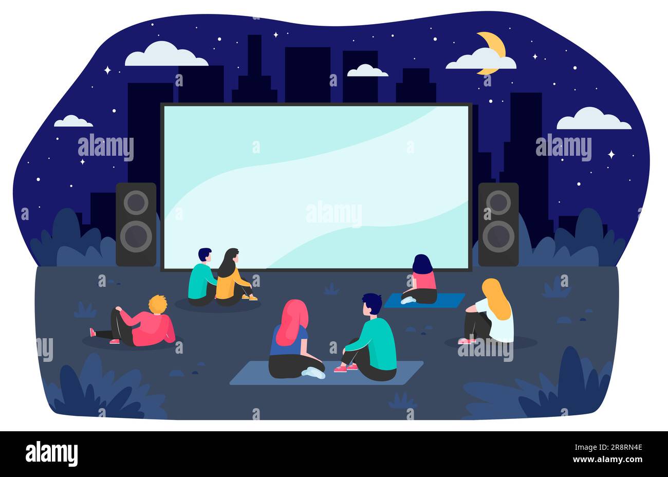 Man watching movie woman Cut Out Stock Images & Pictures - Alamy