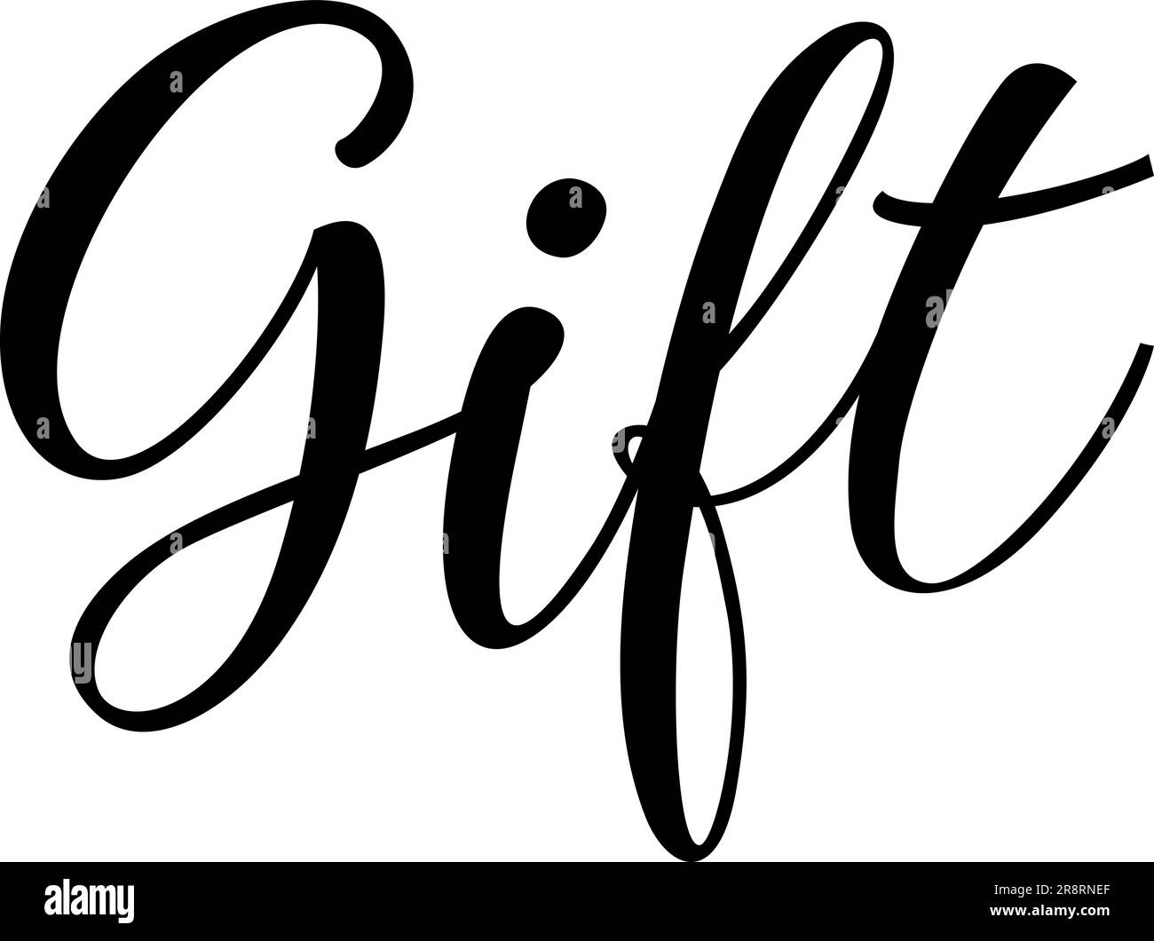 Gift monochrome lettering Stock Vector Image & Art - Alamy