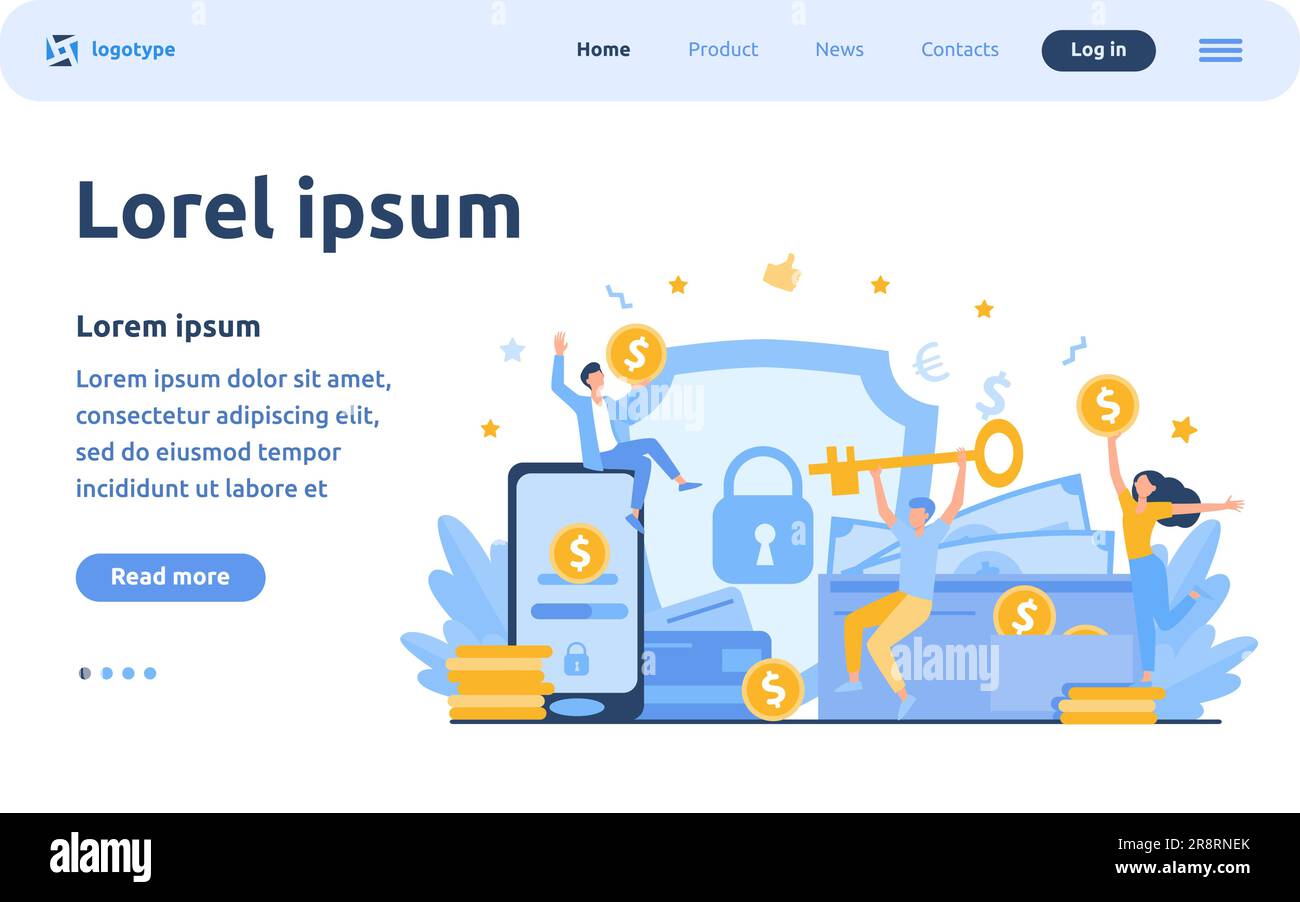 Happy people protecting money isolated flat vector illustration Stock ...