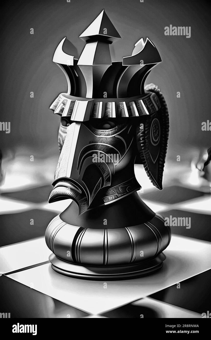 Chessmen picture Black and White Stock Photos & Images - Alamy