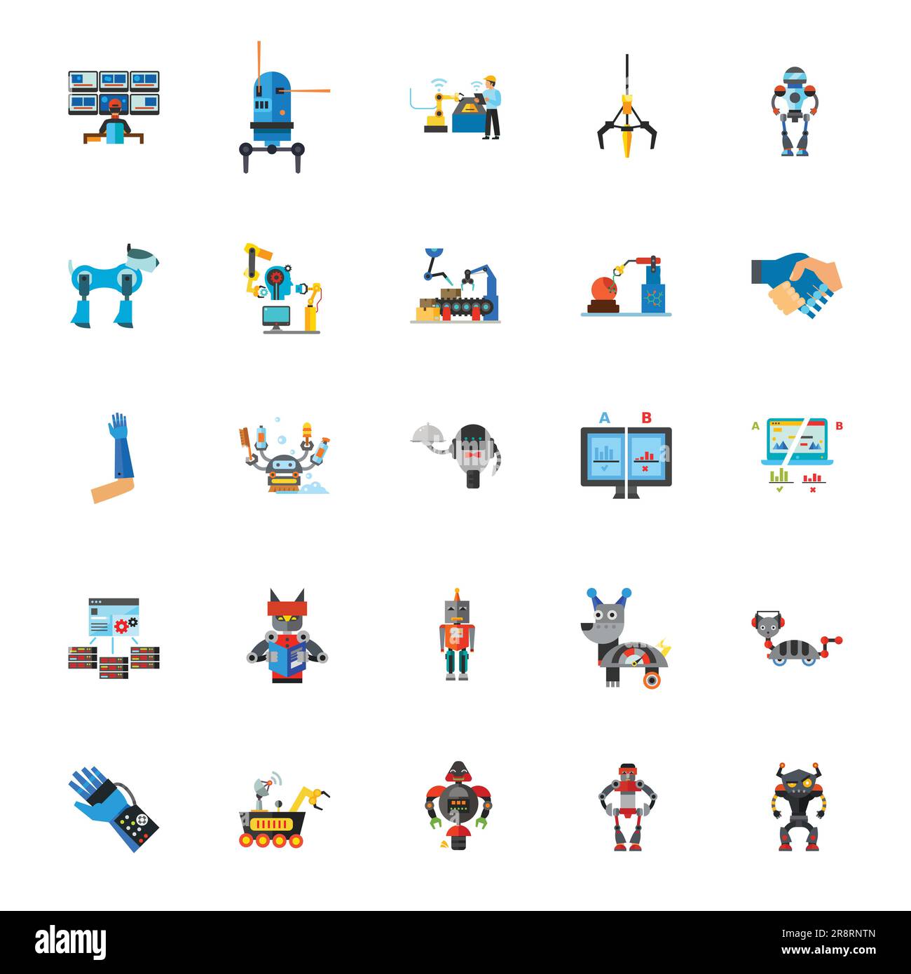 Robots and robotic technology icon set Stock Vector Image & Art - Alamy