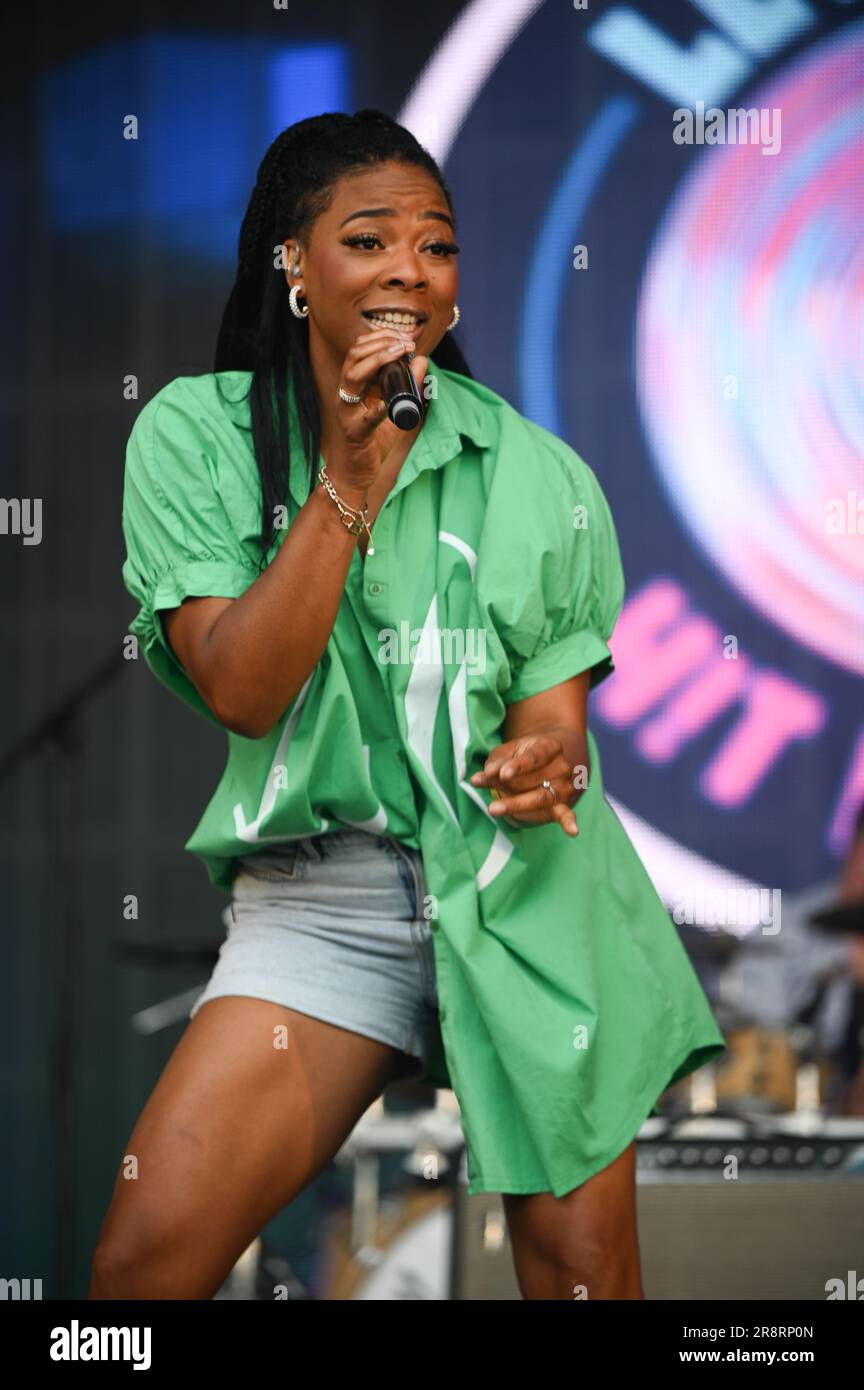 Livin Joy Performing at Lets Rock Leeds 80s Festival in Leeds Stock ...