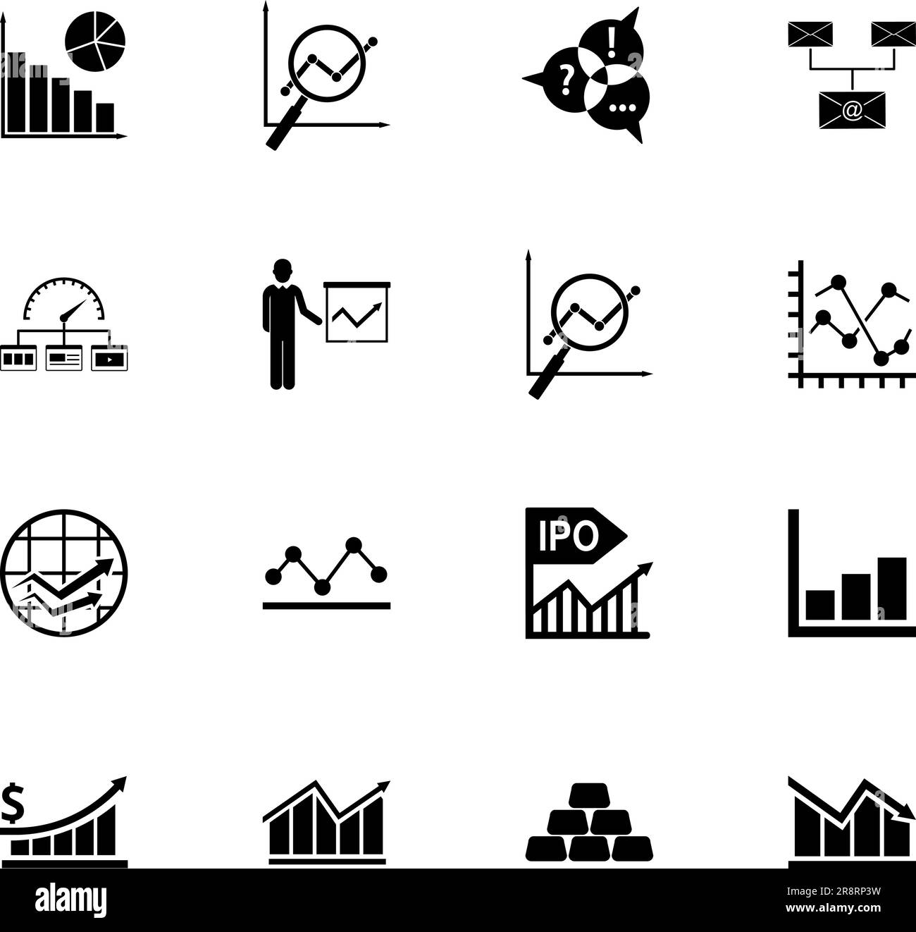 Analytics icon set Stock Vector Image & Art - Alamy