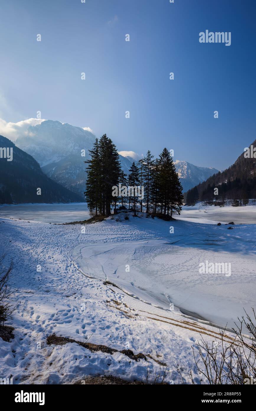 Frozen predil lake lago hi-res stock photography and images - Alamy