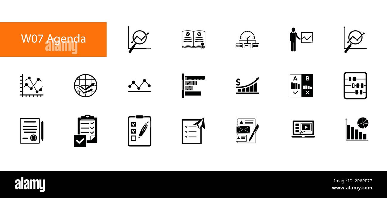 Business research icon set Stock Vector Image & Art - Alamy