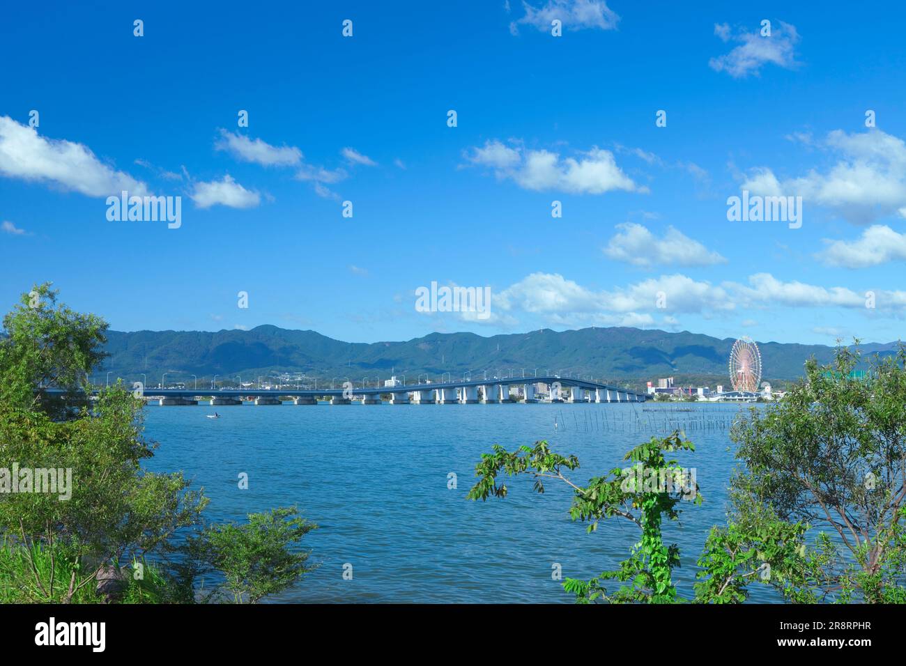 Lake Biwa Bridge and Lake Biwa Stock Photo - Alamy
