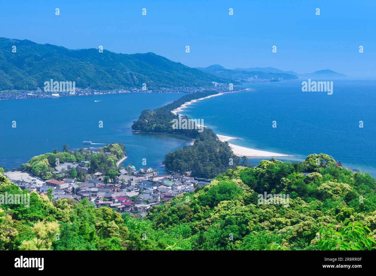 Amanohashidate in fresh green Stock Photo - Alamy