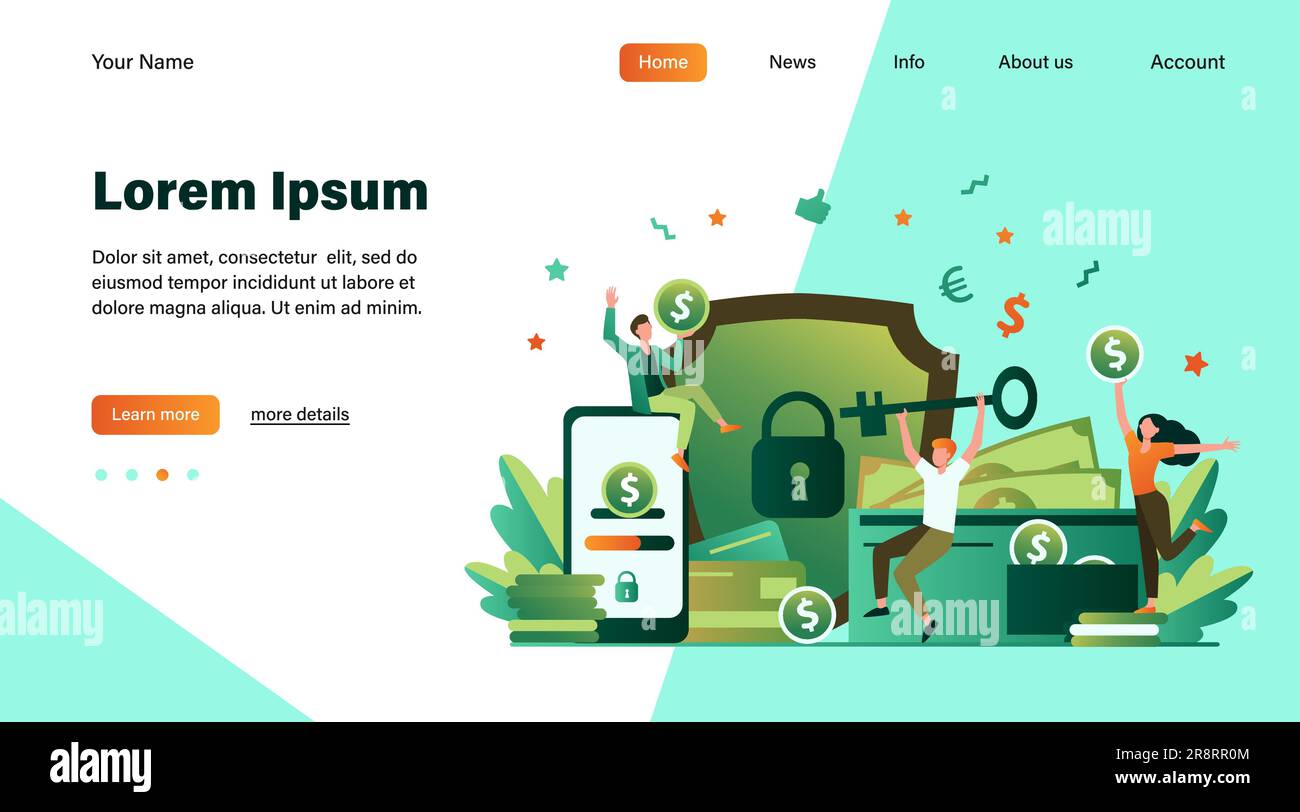 Happy people protecting money isolated flat vector illustration Stock ...