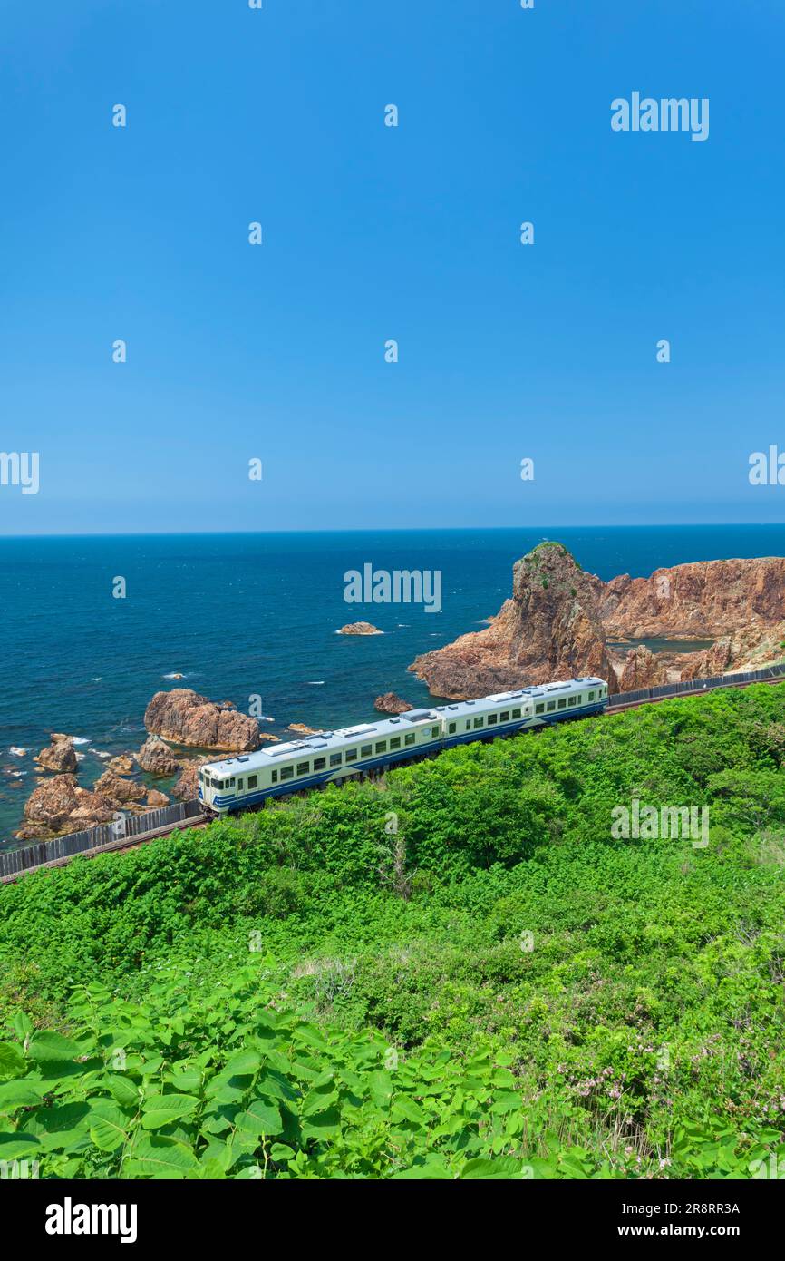 Regular train on JR Gono Line Stock Photo - Alamy