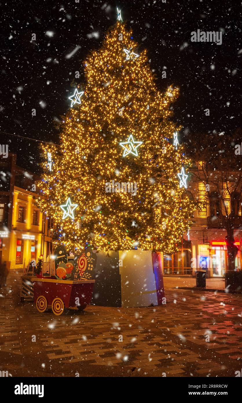 Christmas tree in Tbilisi. Capital of Georgia Stock Photo - Alamy